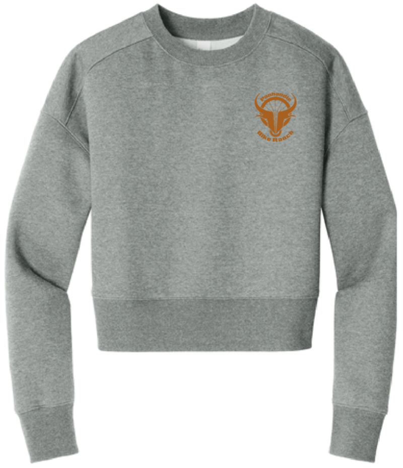 PBR Logo Womans Fleeced Crop Crew – Panhandle Bike Ranch